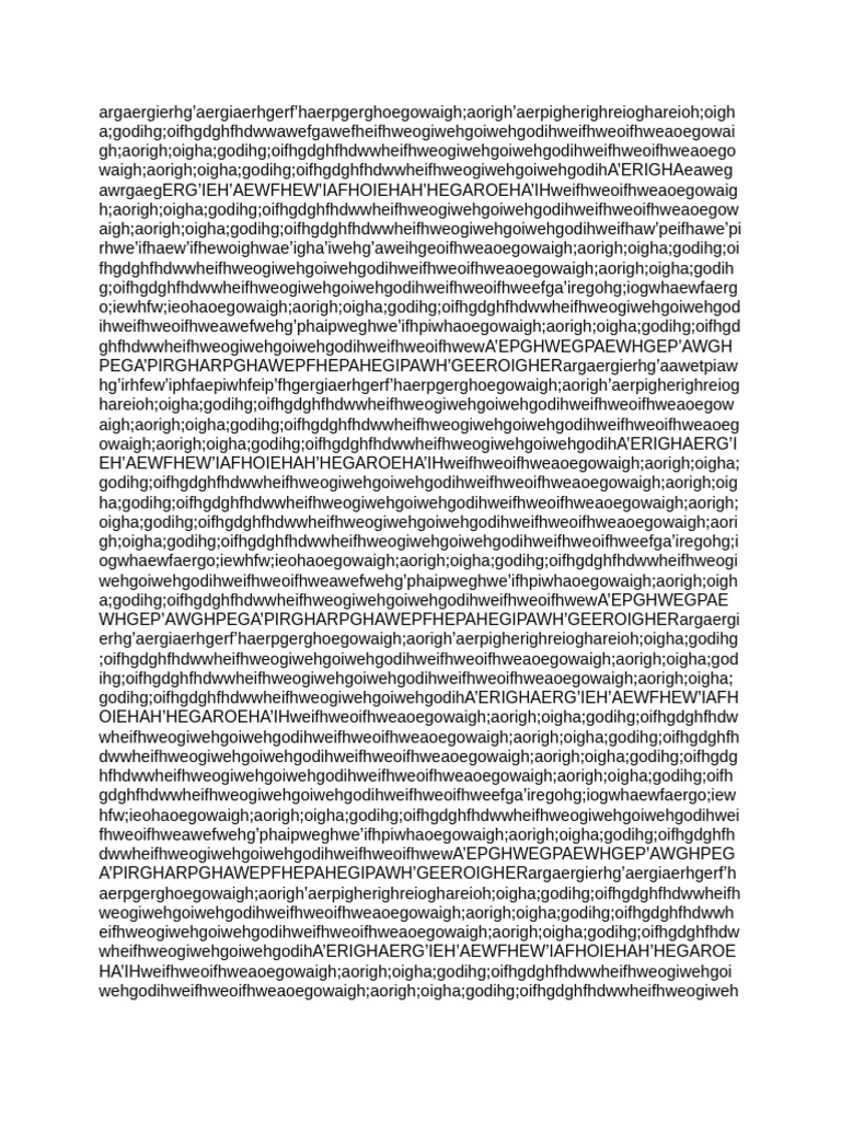 Nonsensical Text Document | PDF