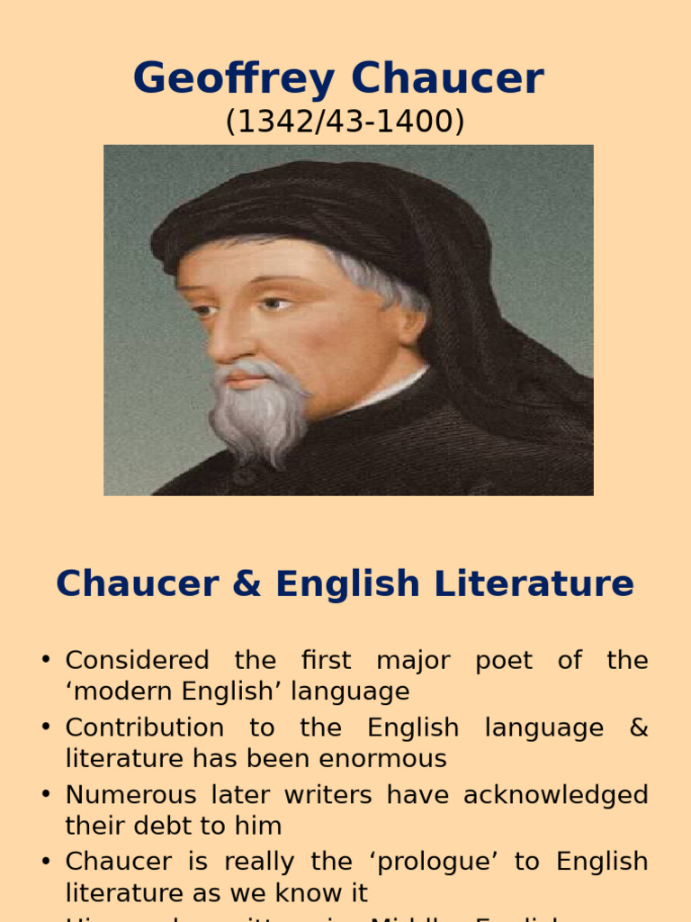 Geoffrey Chaucer | PDF | The Canterbury Tales | Geoffrey Chaucer