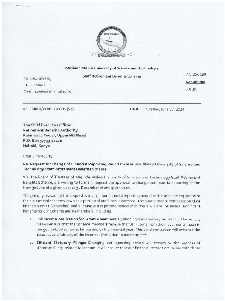 Letter Change of FY - RBA | PDF