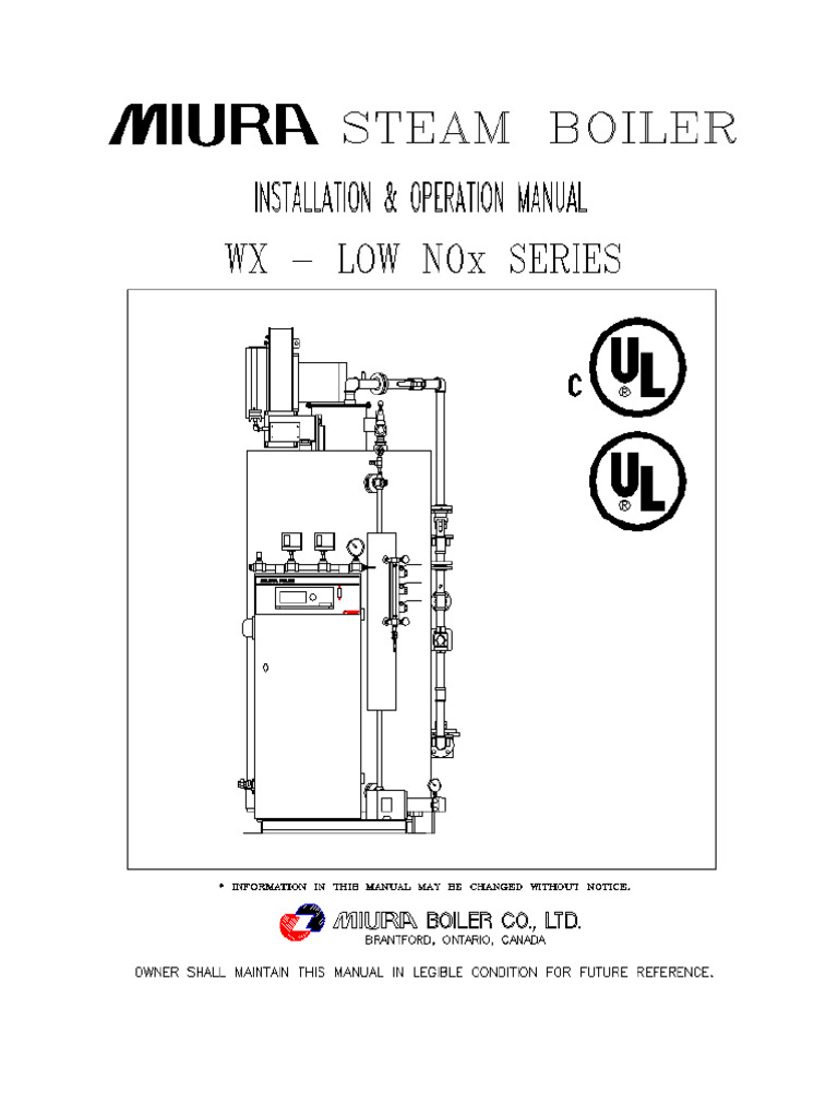 WX Manual | PDF | Pump | Boiler