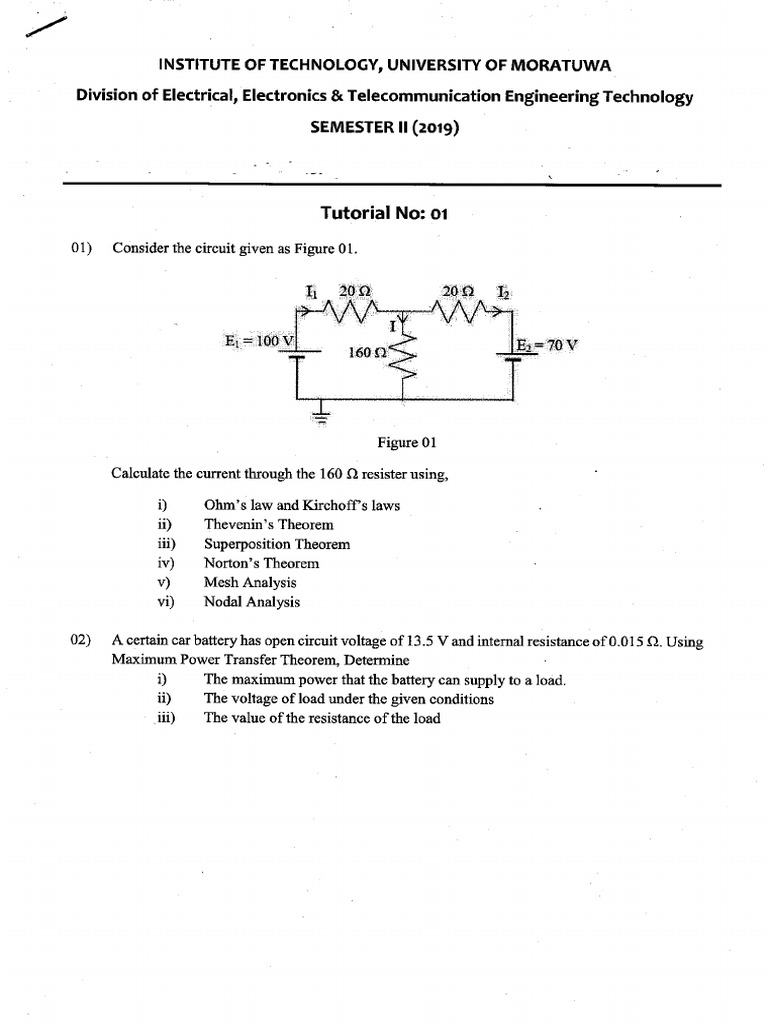 Tute - 01 | PDF Tute - 01 | PDF