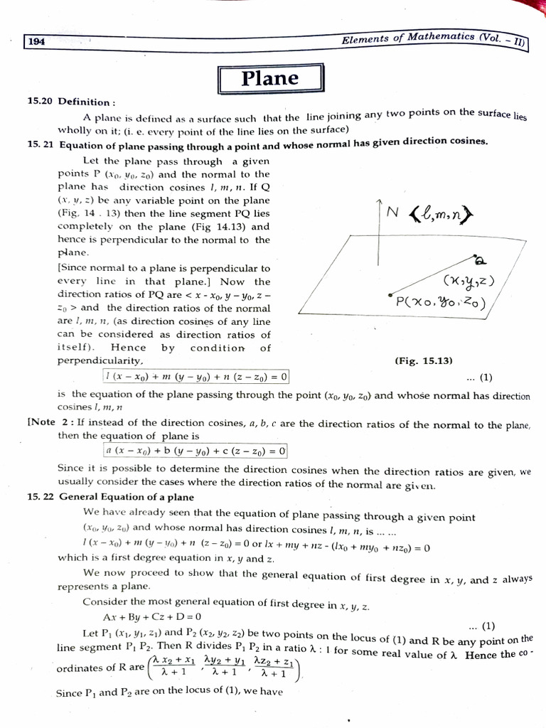 planes | PDF | Mathematics | Elementary Mathematics