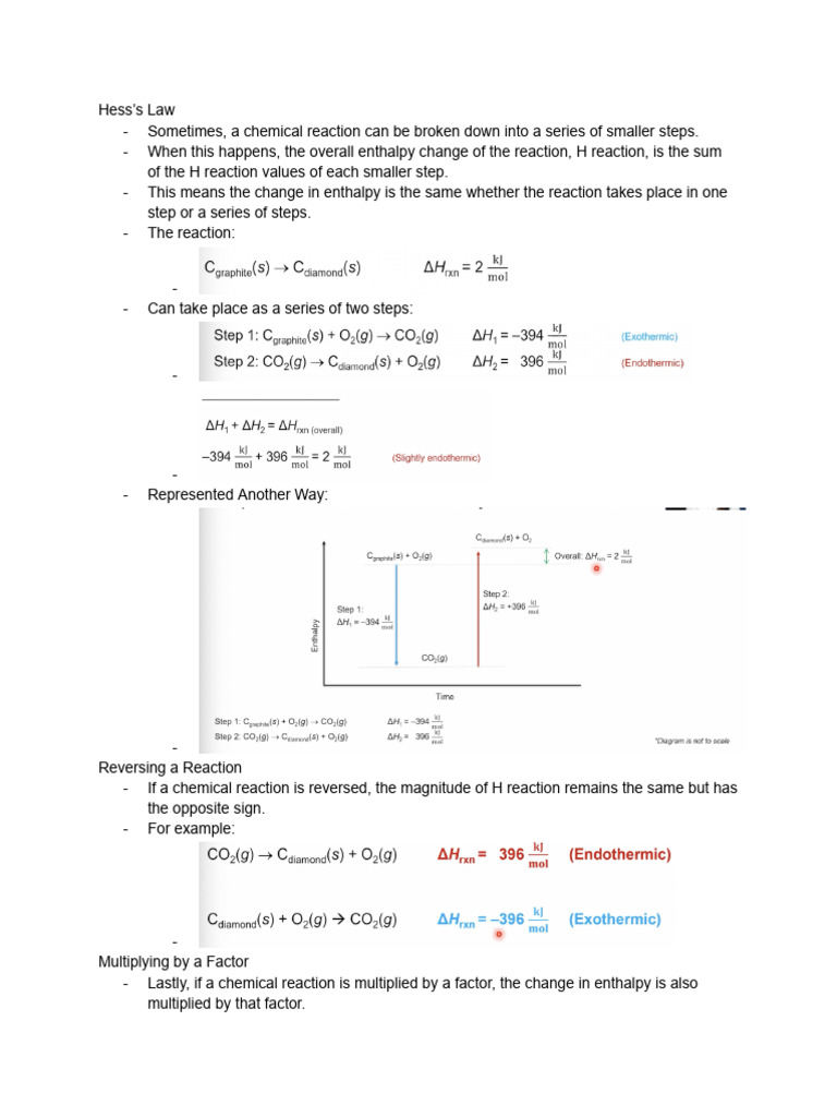 Hess's Law: Enthalpy Change Explained | PDF