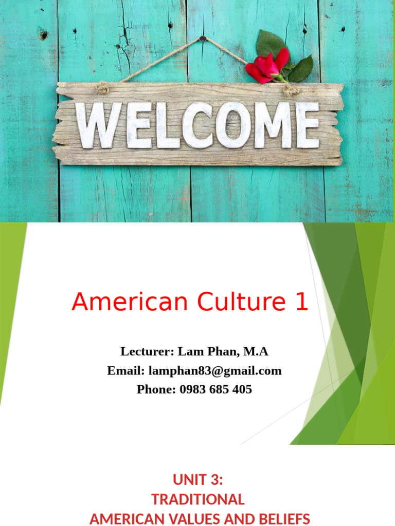 American Culture 1 - Unit 3 - Traditions of Values and Beliefs | PDF ...