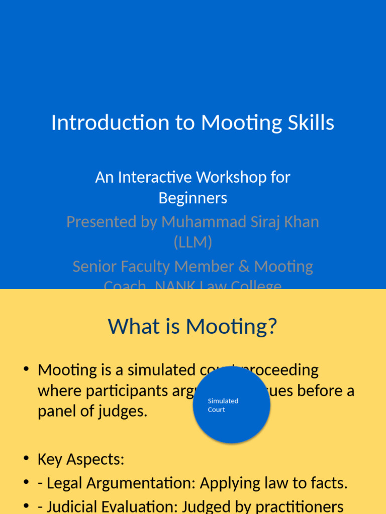Enhanced Mooting Skills Presentation | PDF