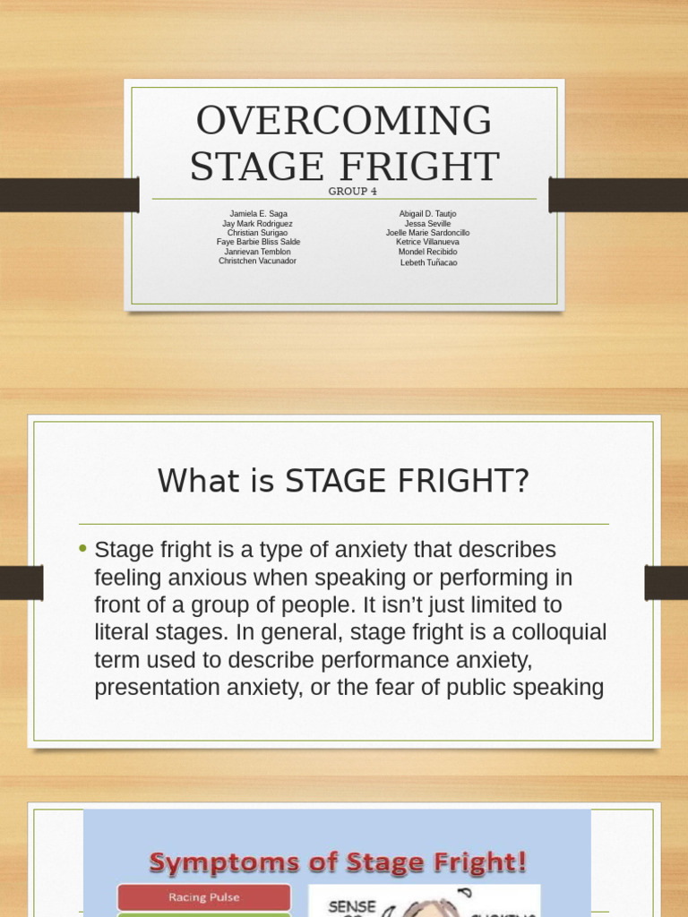 Overcoming Stage Fright | PDF | Anxiety | Emotions
