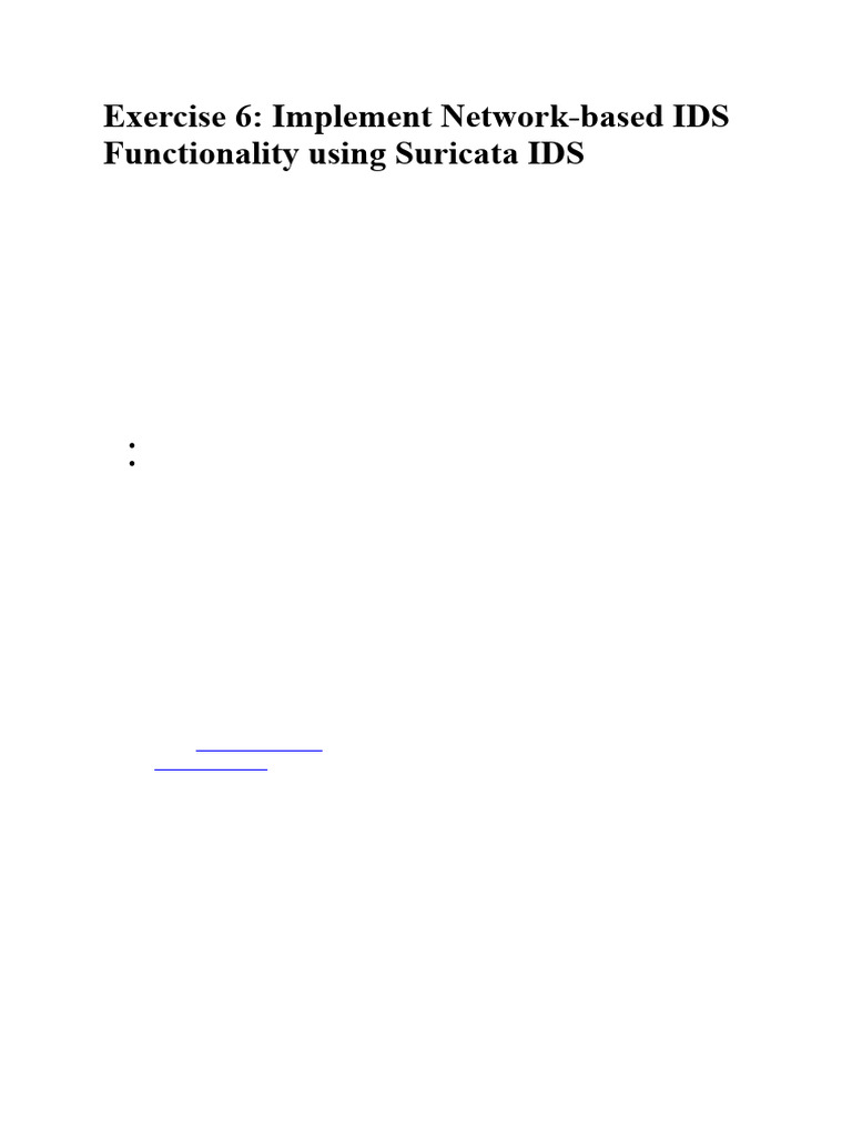 Lab 6 Implement Network Based Ids Functionality Using Suricata Ids 5131
