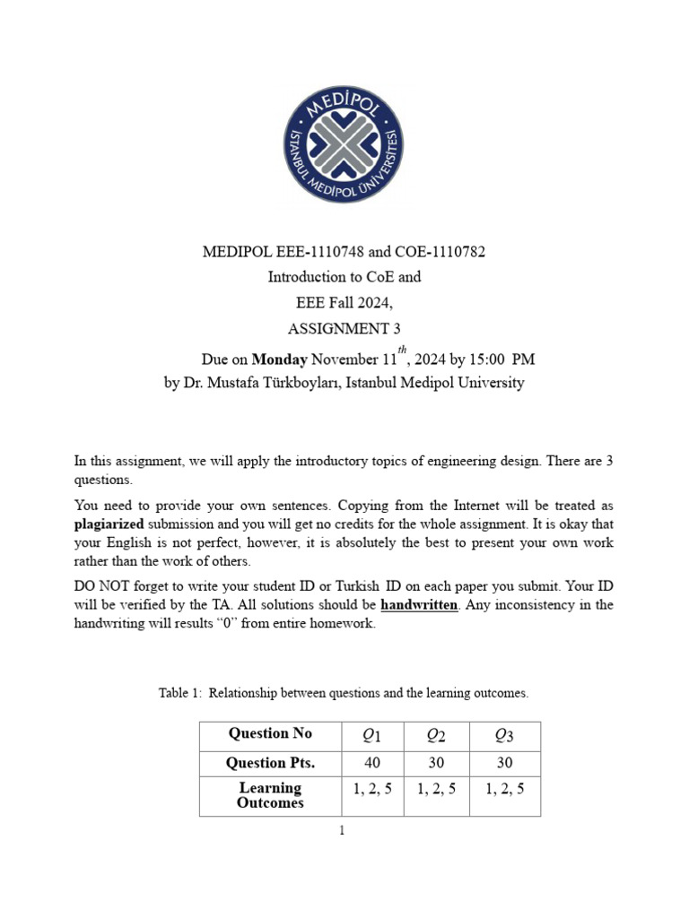Intro To CoE-EEE - Assignment 3 | PDF | Mathematical Analysis | Mathematics