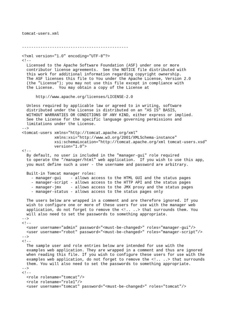 tomcat users | PDF tomcat users | PDF