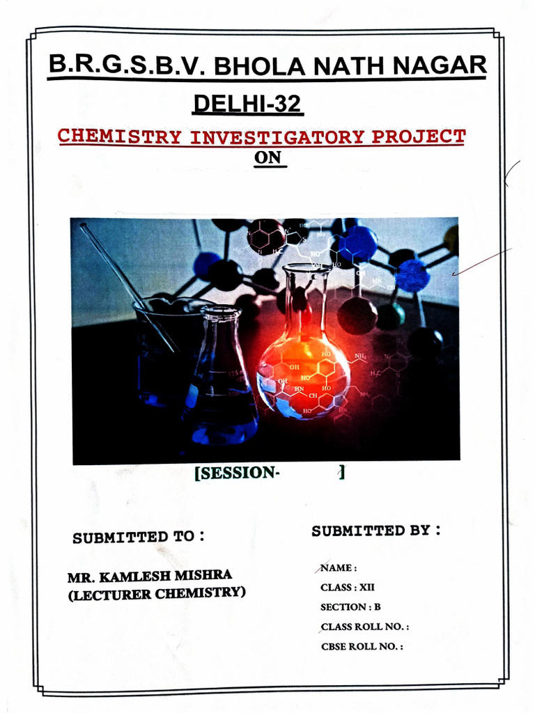 Chemistry Project | PDF