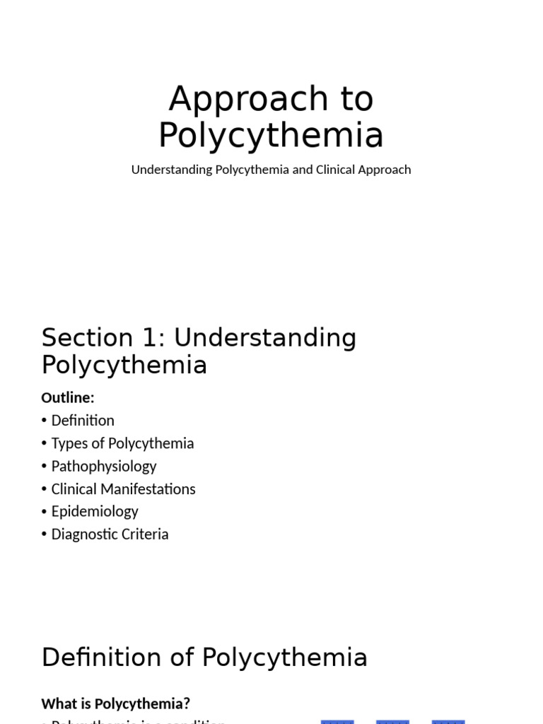 Approach To Polycythemia | PDF | Thrombosis | Causes Of Death