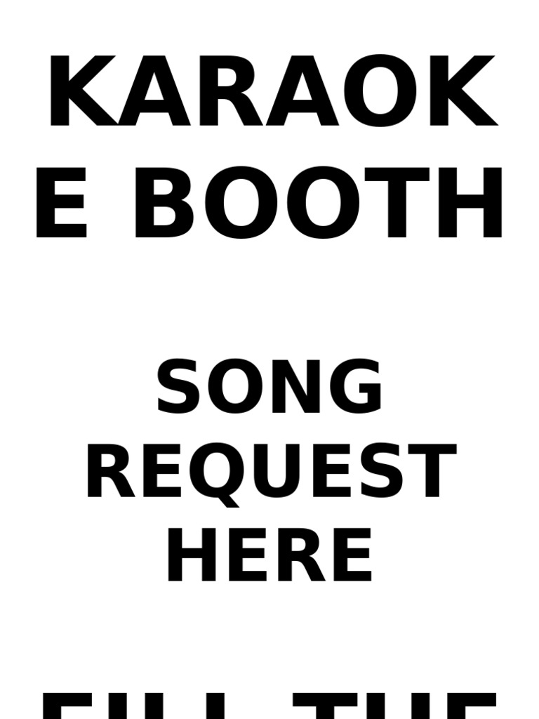 Karaoke Song Request Booth Guide | PDF