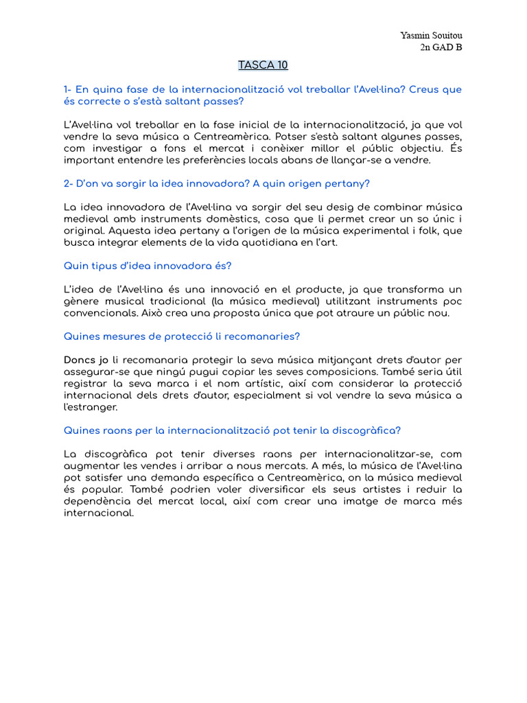 TASCA 6 - Yasmin | PDF