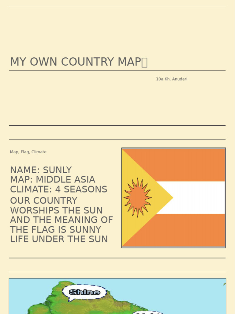 My Own Country Map : 10a Kh. Anudari | PDF