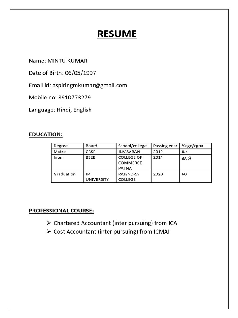 RESUME (1) | PDF