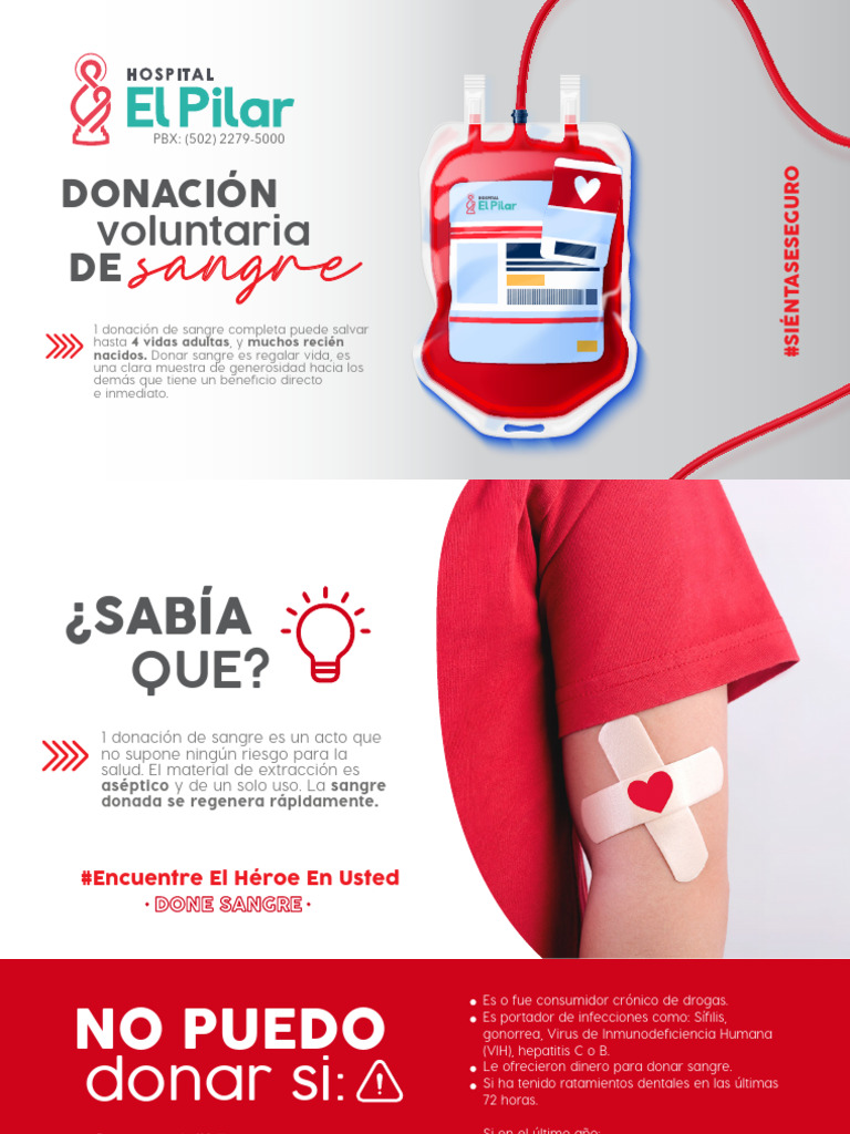Información Requerida para Donar Sangre | PDF | Especialidades Medicas ...