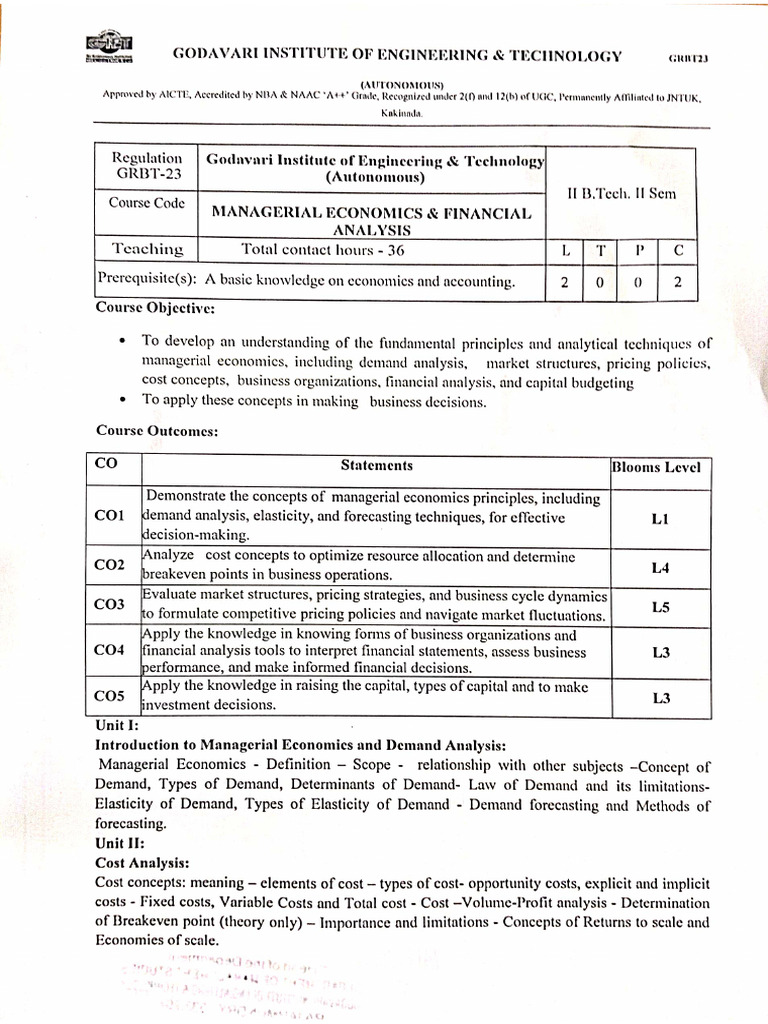Mefa Syllabus GRBT-23 | PDF