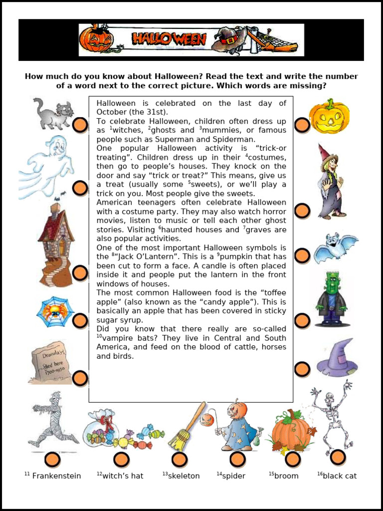 Halloween Reading Explanation | PDF | Halloween | Trick Or Treating