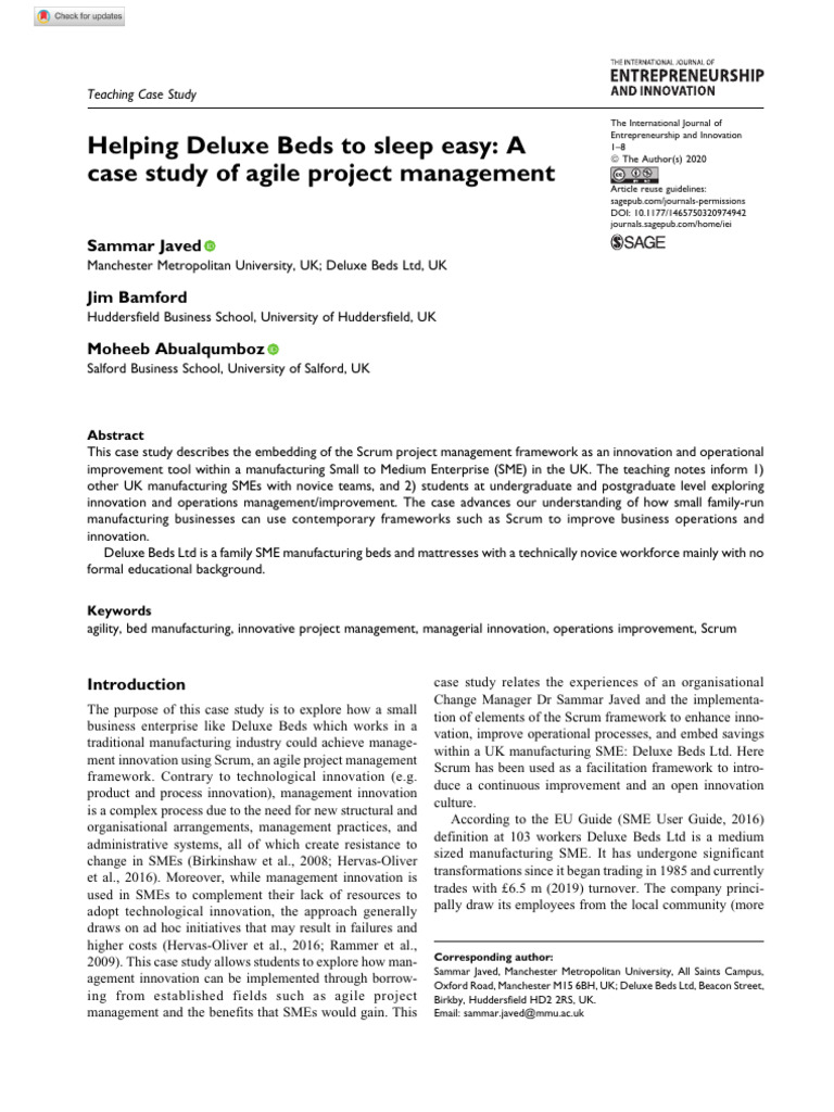 Case Study 3 | PDF | Scrum (Software Development) | Innovation