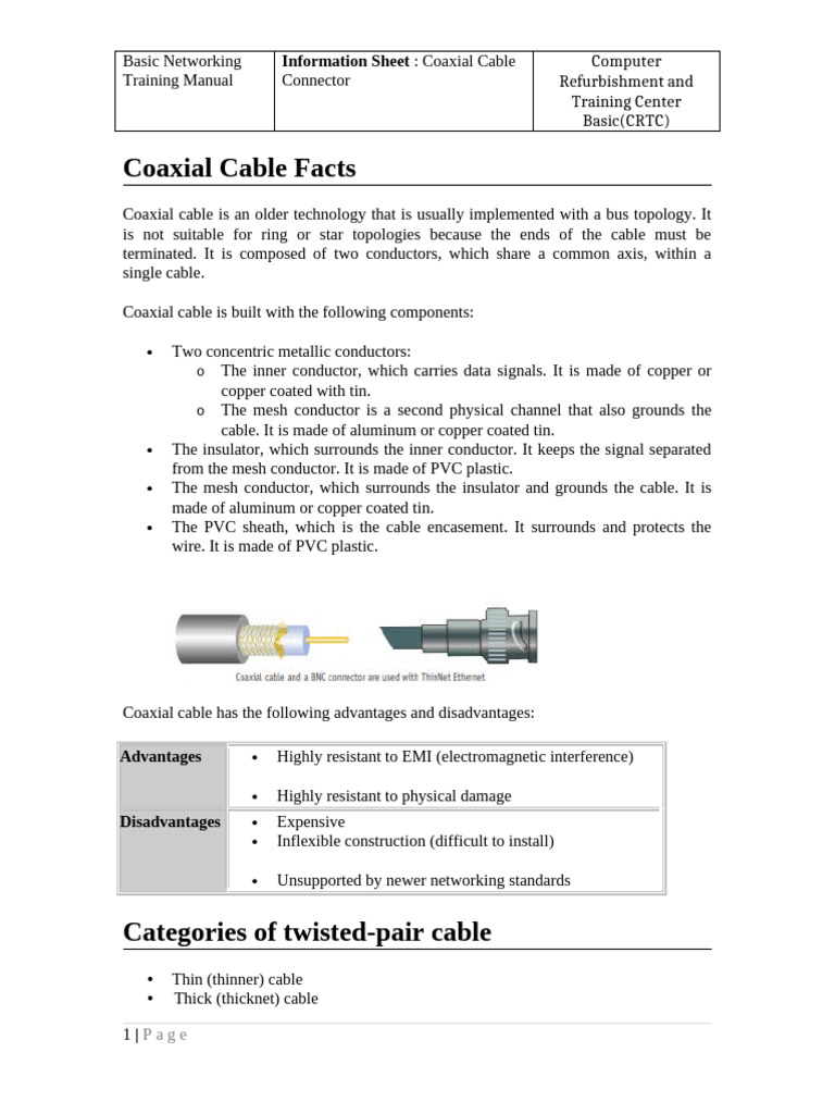 2-Coaxial Cable Facts | PDF | Coaxial Cable | Electrical Connector