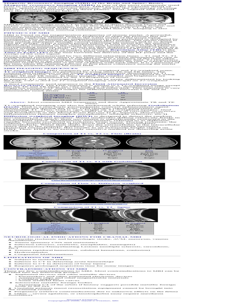 MRI Basics | PDF | Magnetic Resonance Imaging | Relaxation (Nmr)