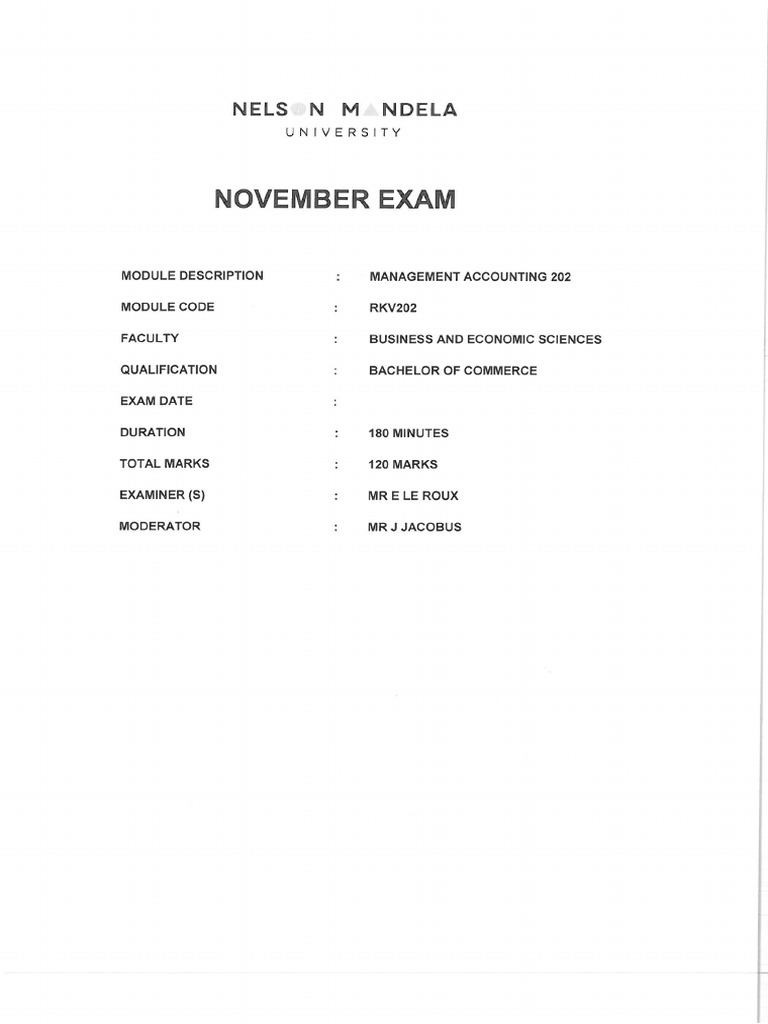 RKV202 November 2022 Exam (Solution) | PDF