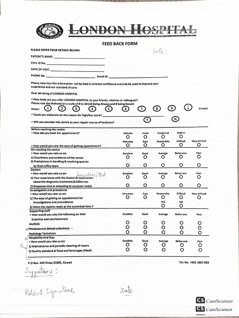 Feed Back Form | PDF