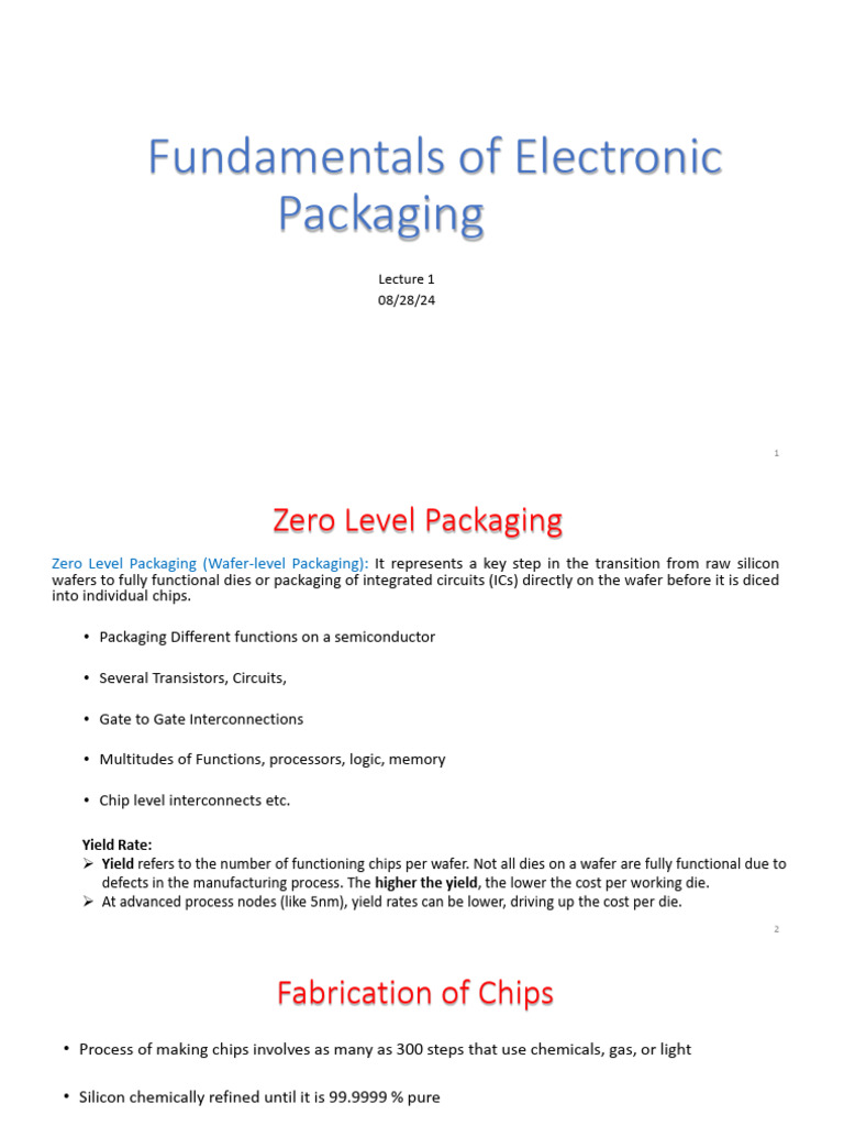 EP_1_Lecture_3 (2) | PDF | Semiconductor Device Fabrication | Integrated Circuit