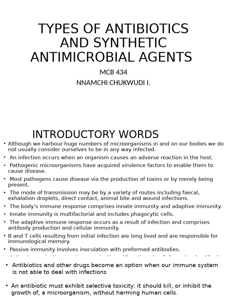 Types of Antibiotics and Antimicrobials | PDF | Candidiasis | Bacteria