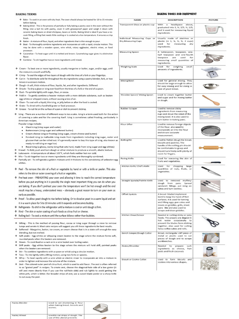 Baking Terms | PDF
