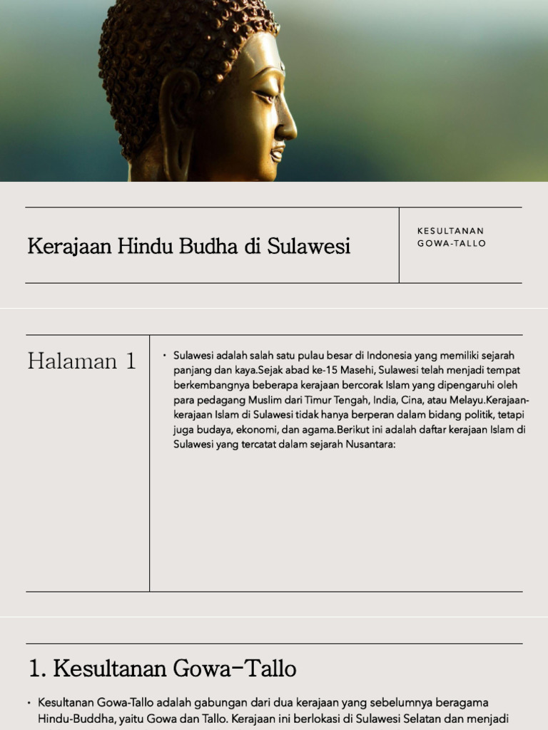 Kerajaan Hindu Budha Di Sulawesi | PDF