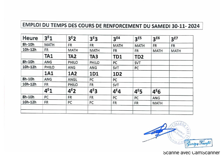 Programme Des Cours | PDF