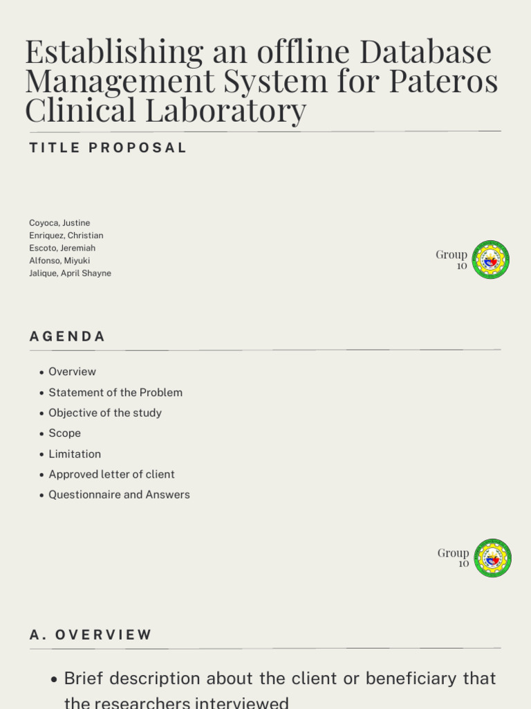 Bullet-Pateros-Clinical-Laboratory-Database-Management-System (1) | PDF ...