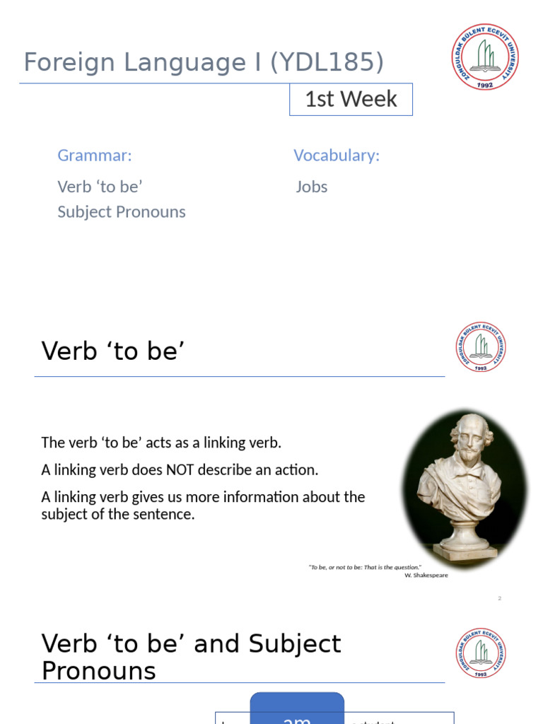 Understanding the Verb 'To Be' in English | PDF | Subject (Grammar) | Verb