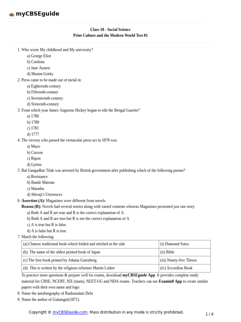 History Chapter 5 Test | PDF