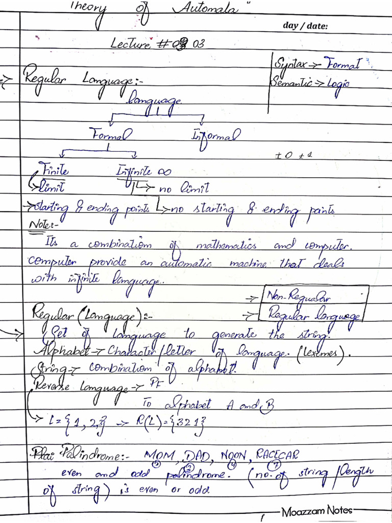 Theory of Automata | PDF