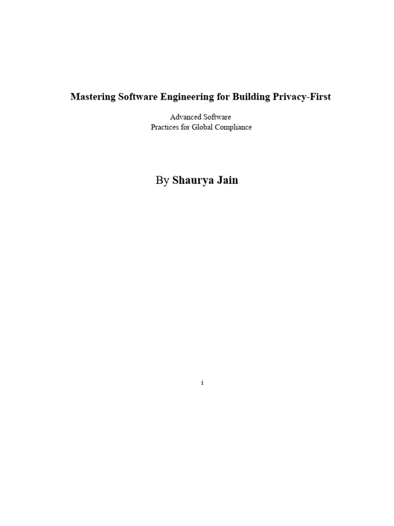 Shaurya Jain | PDF | Privacy | Regulatory Compliance