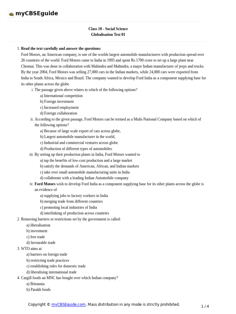 Economic Chapter 4 Test | PDF | Ford Motor Company | Economies