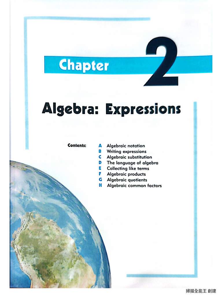 03 Chapter 2 Algebra Expressions | PDF