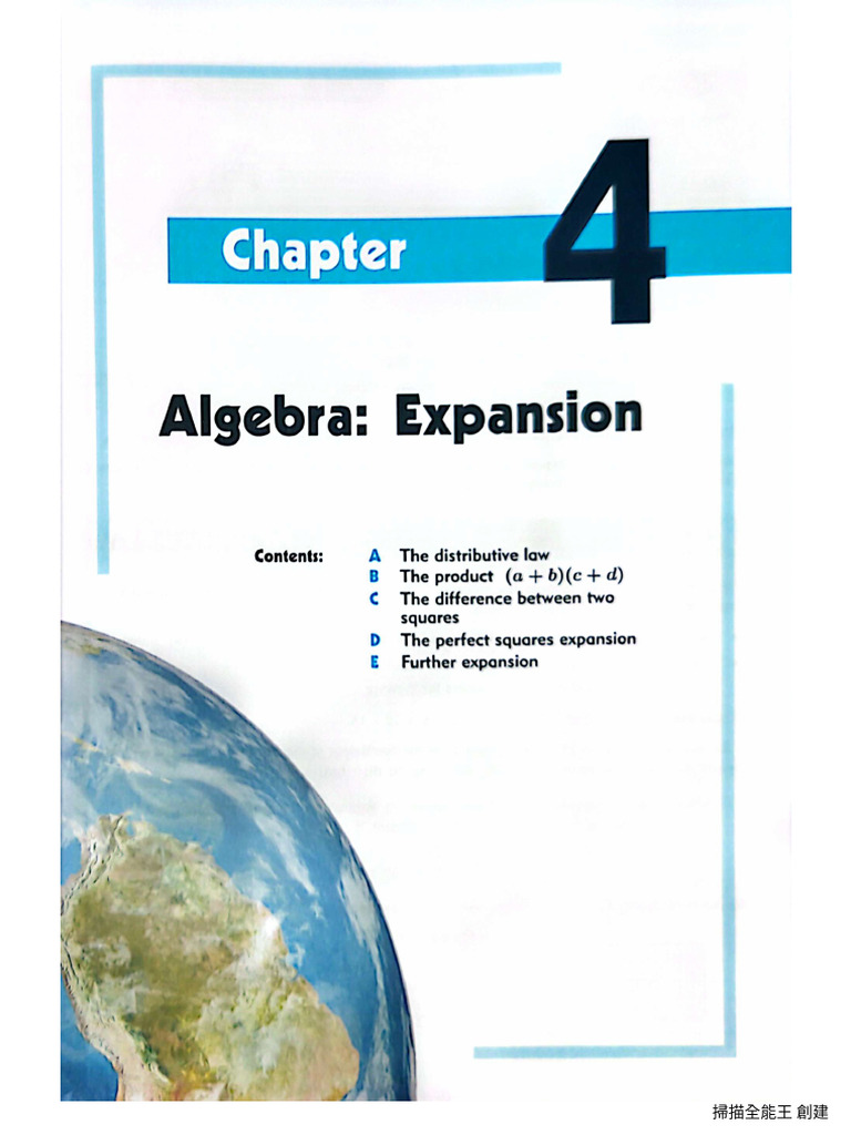 05 Chapter 4 Algebra Expansion | PDF
