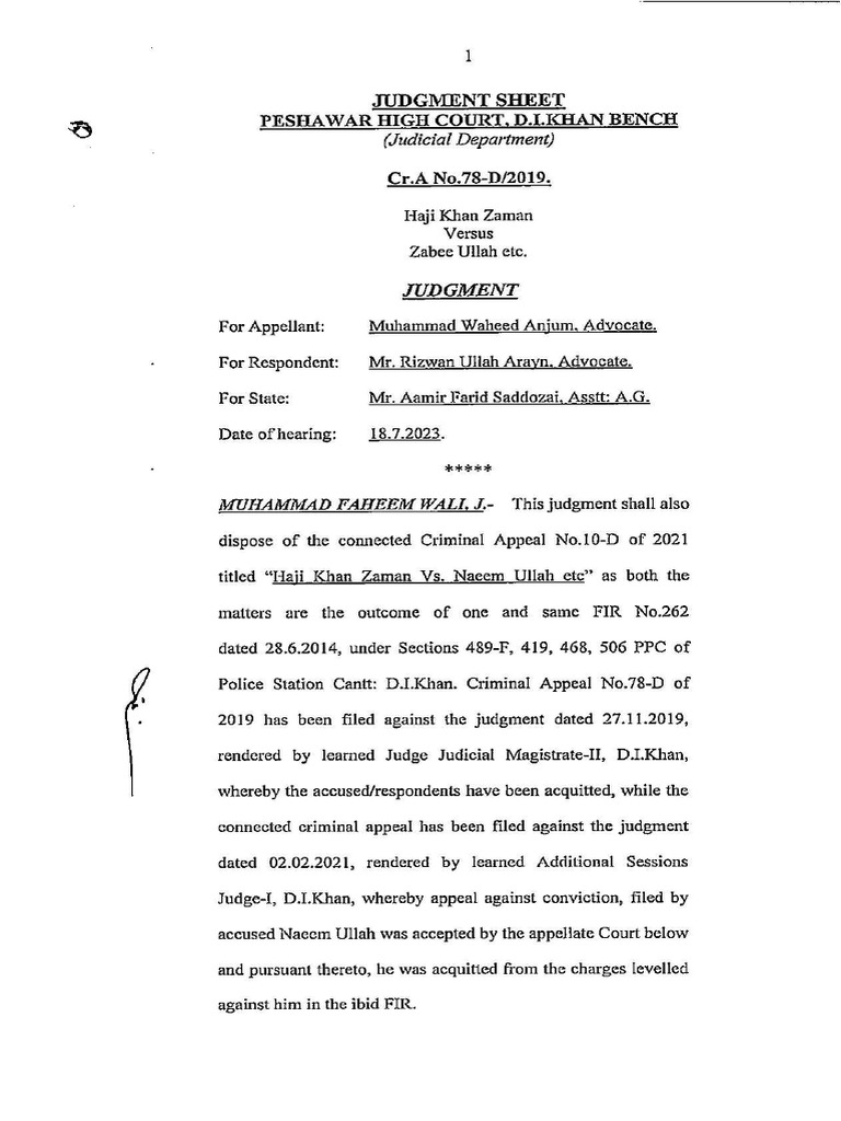 CR A 78 D 2019 (Judgment | PDF