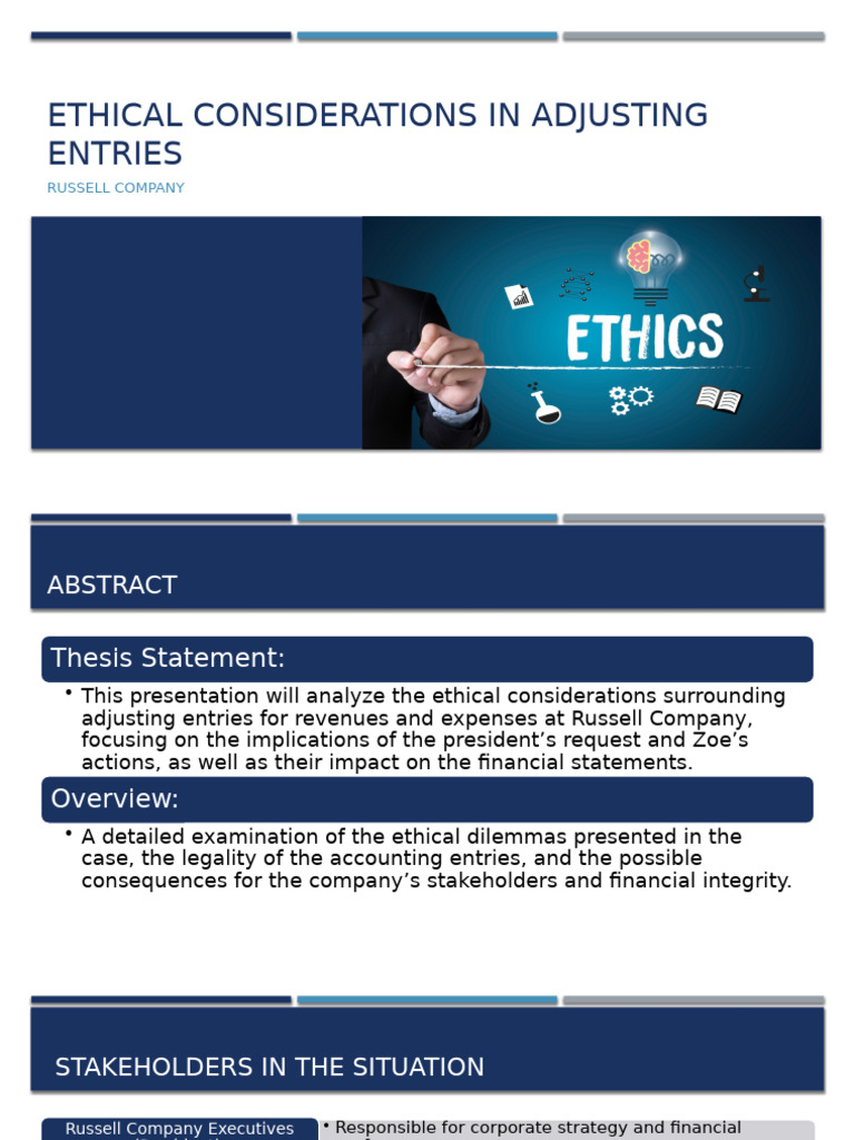 Ethical Dilemmas in Financial Reporting | PDF | Deferral | Financial ...