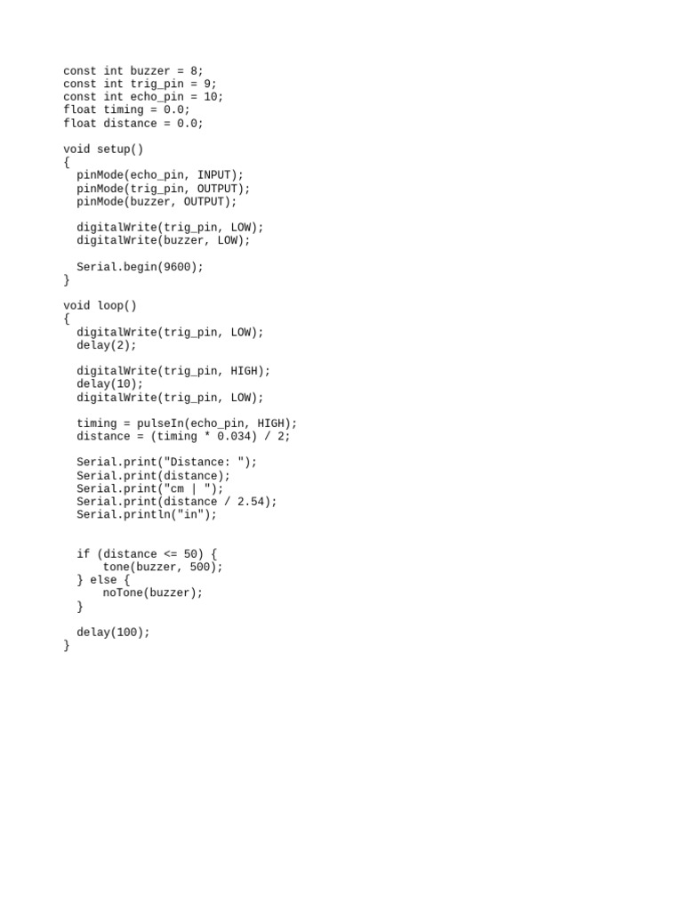 Alarm System Arduino.ino | PDF