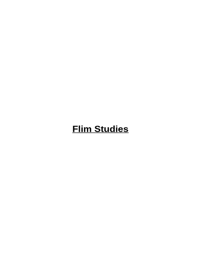 Flim Studies | PDF | Cinema Of India