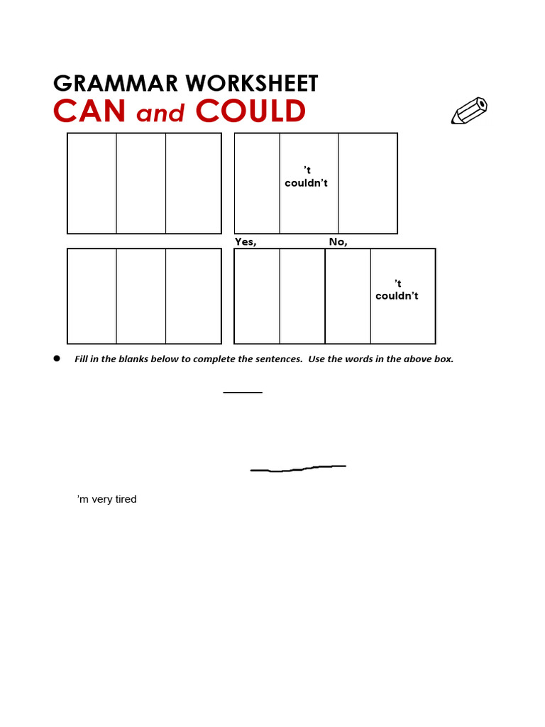 Atg Worksheet Can Could Pdf