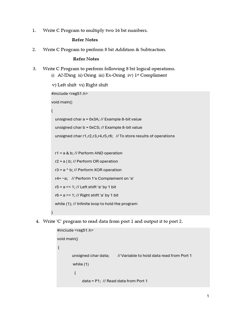 C Programs | PDF | Computer Science | Computing