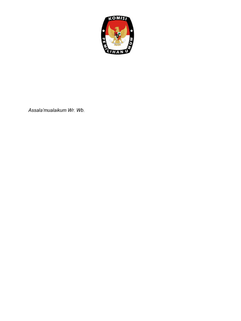 Sambutan Pelantikan KPPS Pemilihan 2024 | PDF