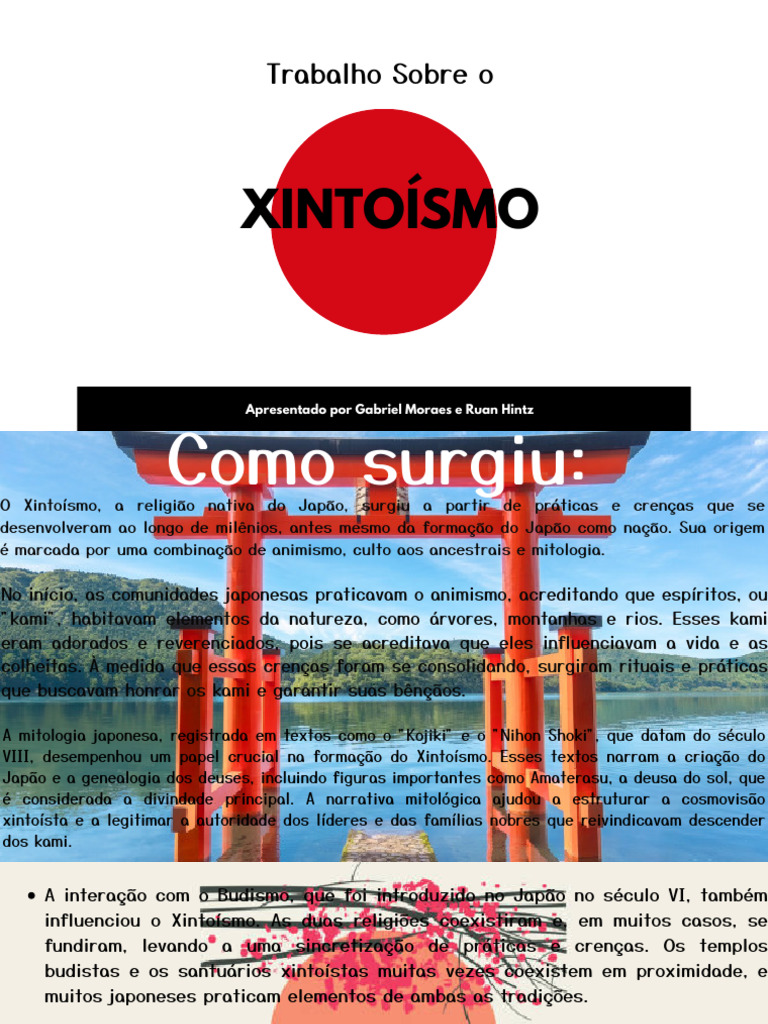 Origem e Práticas do Xintoísmo Japonês | PDF | Xintoísmo | Japão