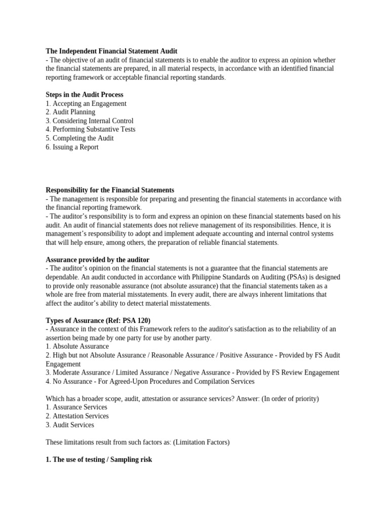 The Independent Financial Statement Audit | PDF | Audit | Internal Control