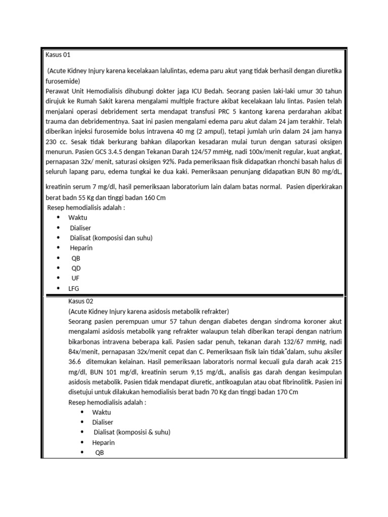 Mi 2 Kasus Peresepan HD Askep Pre HD | PDF